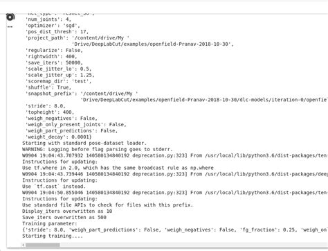 Error While Using Deeplabcut In Google Colab Issue 411 DeepLabCut