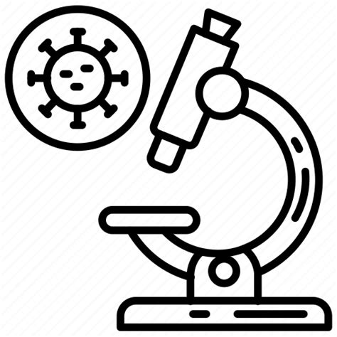 Research Lab Corona Test Electronic Microscope Investigation Icon