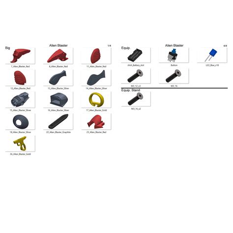 Fallout Alien Blaster Stl Obj Cad Bundle Commercial Use 3d Model By Makerlab