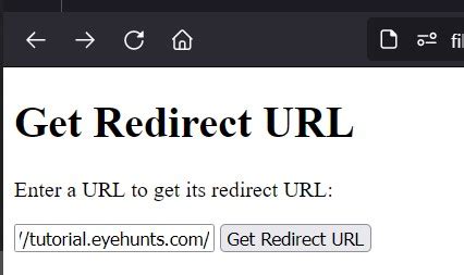 Get Redirect JavaScript