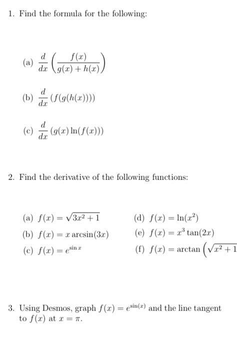 Solved Find The Formula For The Chegg