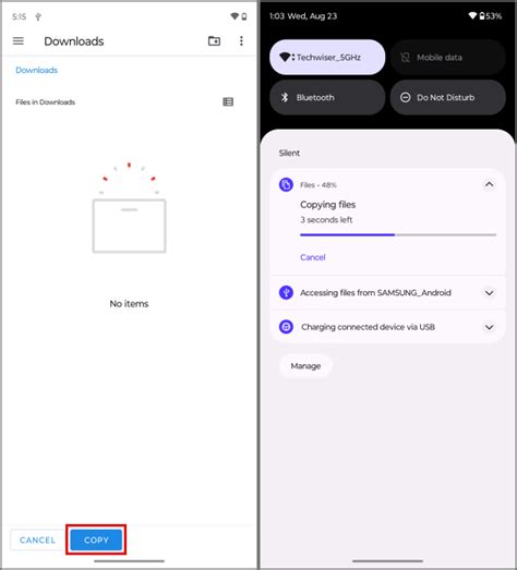 How To Share Files Between Two Androids Wireless And Wired Techwiser