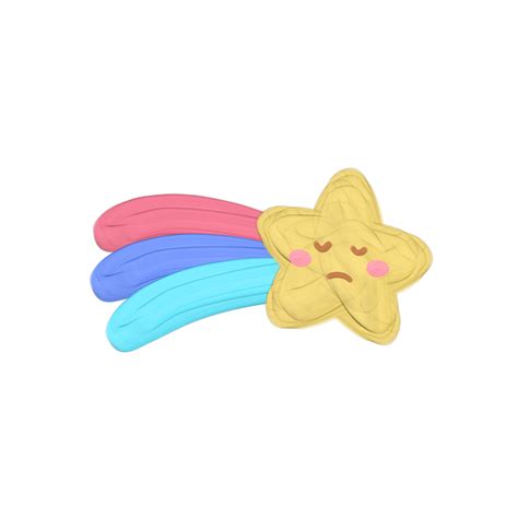 Cute Comet Star Sky Stationary Sticker Oil Painting 21506965 Png