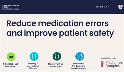 Reduce Medication Errors And Improve Patient Safety Pharmaceutical Press