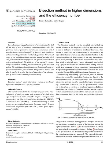 bisection method in multiple dimensions pdf numerical analysis
