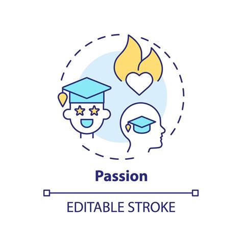 2d Editable Multicolor Passion Icon Simple Isolated Vector Thin Line Illustration Representing