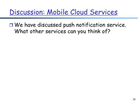 Ppt Mobile Software Development Framework Mobile Cloud Services