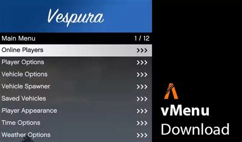 Download Do Vmenu Recurso Gratuito Fivem Última Versão 2024