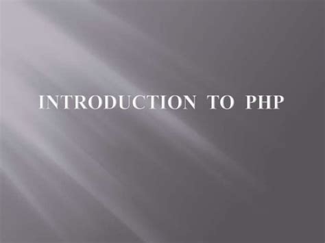 php introduction pptx