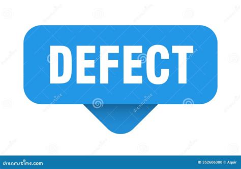 Defect Sticker Defect Square Sign Defect Vector Illustration