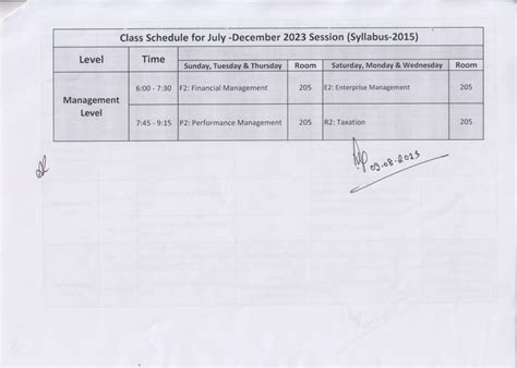 Class Routine Welcome To Icmab