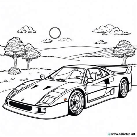 Ausmalbild Der Ferrari F40 Kostenloser Download Oder Ausdruck Verfügbar