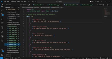 Kaja Lakshmi Pushpa On Linkedin Pythonprogramming Chatbot Csdge