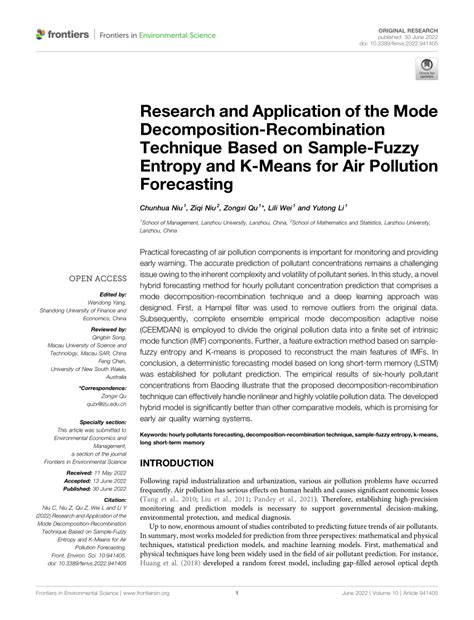 PDF Research And Application Of The Mode Decomposition Recombination Technique Based On Sample