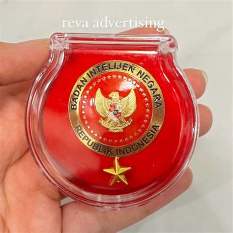 Jual Pin Dada Bin Ri Bintang 1 2 And 3 Merah Magnet Badan Intelijen Negara Republik Indonesia