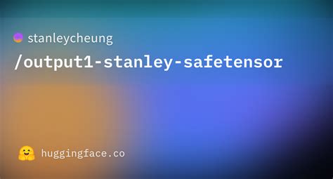 stanleycheung output1 stanley safetensor at main