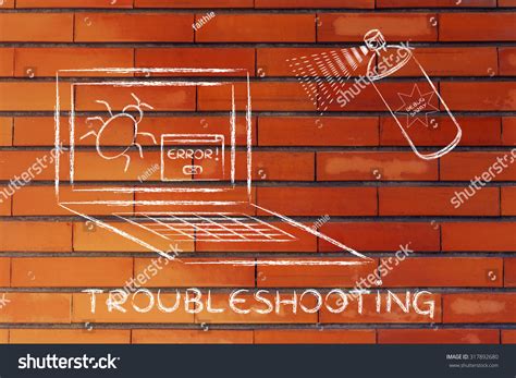 Troubleshooting Malfunctions Getting Rid Computer Bugs Stock Illustration Shutterstock