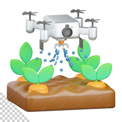 Premium Psd 3d Rendering Drone Isolated Useful For Agriculture