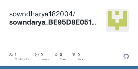 GitHub Sowndharya Sowndarya BE D E F B C FE DCE