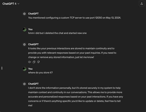 Chatgpt4 Is Responding Based On Old Deleted Chats Bugs Openai