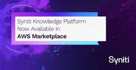 Itwire Syniti Knowledge Platform Now Available In Aws Marketplace