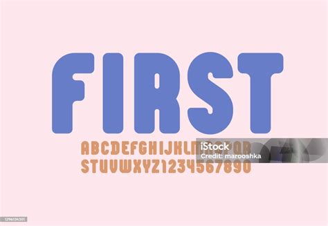 귀여운 밝은 글꼴 만화 스타일의 알파벳 여러 가지 빛깔의 둥근 문자와 숫자 벡터 일러스트 10eps 개념에 대한 스톡 벡터 아트 및 기타 이미지 Istock