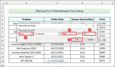 Excel Pivot Table Filter Based On Cell Value 6 Handy Examples