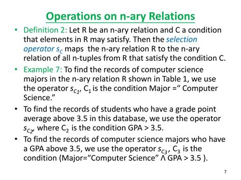 PPT N Ary Relations And Their Applications PowerPoint