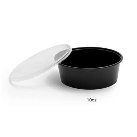 Plastic Round Container Ro 348 3cp Round Black Container With Lid Service Provider From Mumbai