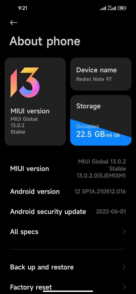 Redmi Note 9T MIUI 13 Update New Update For Global And EEA Region Xiaomiui Net