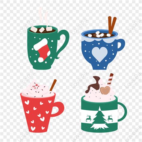 크리스마스 뜨거운 코코아 머그잔 색상 귀여운 컵 모양 뜨거운 음료 일러스트 엘크 일러스트 초콜릿 일러스트 Png 일러스트 무료 다운로드 Lovepik