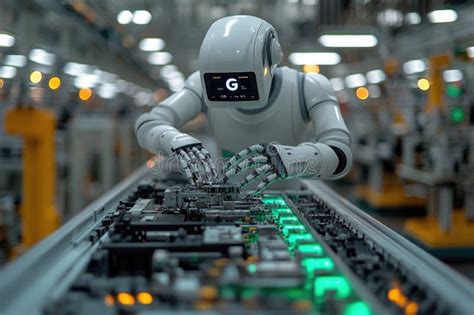 A Robot Sitting At A Desk With A Computer Possibly Doing Tasks Or