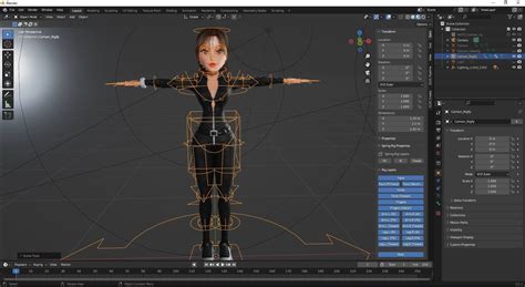 3d model cartoony girl rigged animated 2500 free animation tutorial vr