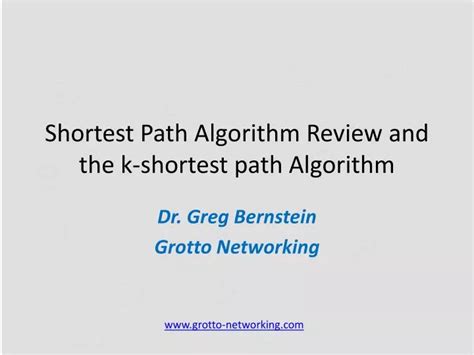 PPT Shortest Path Algorithm Review And The K Shortest Path Algorithm PowerPoint Presentation