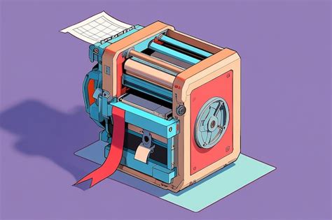 edc machine roll paper 3d rendering vector edc machine graphic