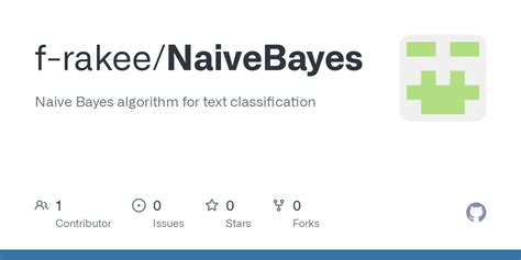 GitHub F Rakee NaiveBayes Naive Bayes Algorithm For Text Classification