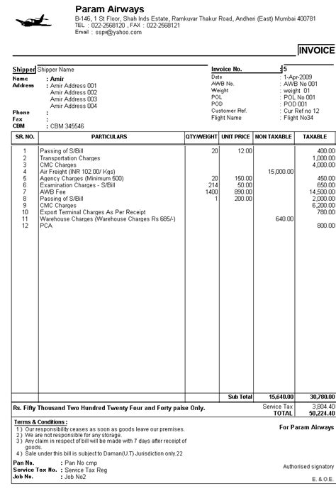 Tally ERP 9 Invoice Customization Format