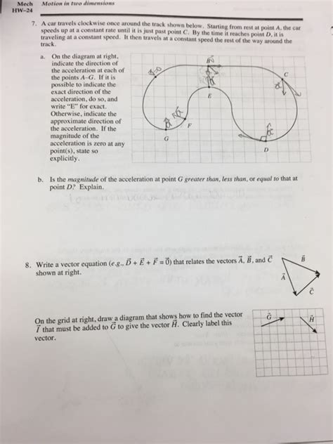 solved motion in two dimensions mech hw 24 travels clockwise