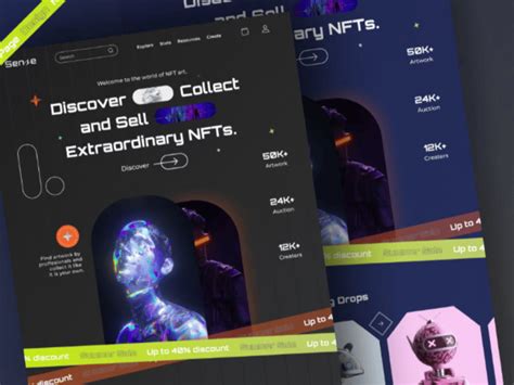 modern nft website ui ux design nft landing page design in figma