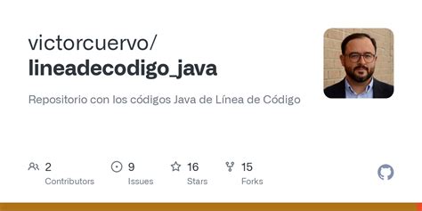 Github Victorcuervolineadecodigojava Repositorio Con Los Códigos
