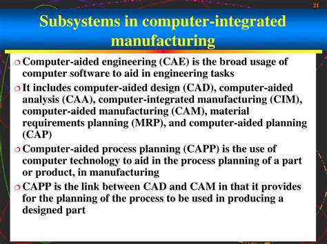 Ppt Lecture 6 Computer Integrated Manufacturing Systems Powerpoint