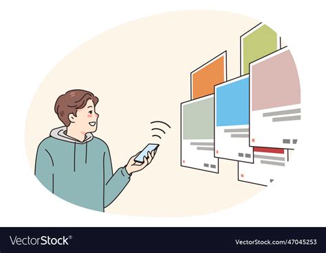 Male Developer Create Web Application Royalty Free Vector