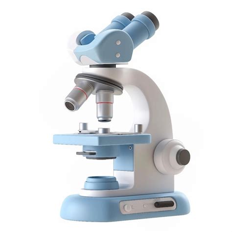 Premium Photo Cute Microscope Icon 3d Render White Background