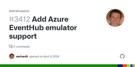 Add Azure Eventhub Emulator Support · Issue 3412 · Dotnetaspire · Github