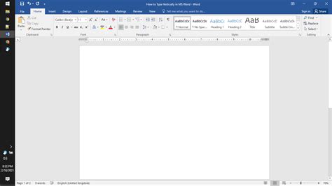 How To Type Vertically In Ms Word Officebeginner