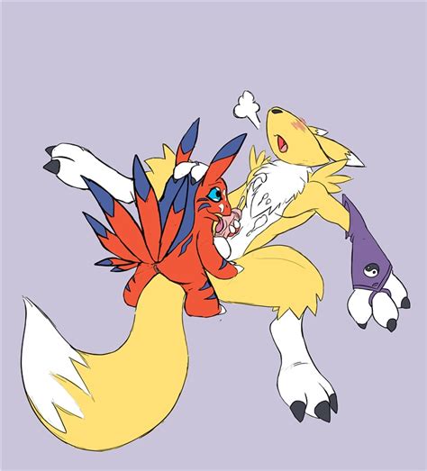 Rule 34 Anal Canine Digimon Duo Elecmon Fox Handjob Licking Male