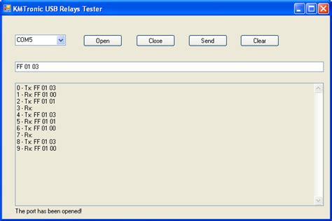 KMTronic USB Relay Test Software