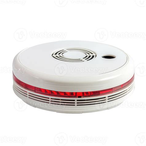 Smoke Detector Side View Full Length Isolate On Transparency Background