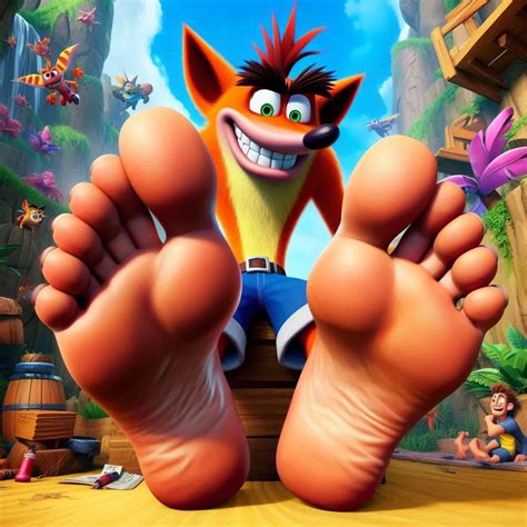 Giant Crash Bandicoot With Sexy Feet By Bigfootfansmell On Deviantart