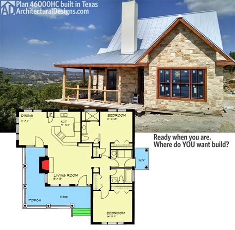 Stone Wood Modern House Plans